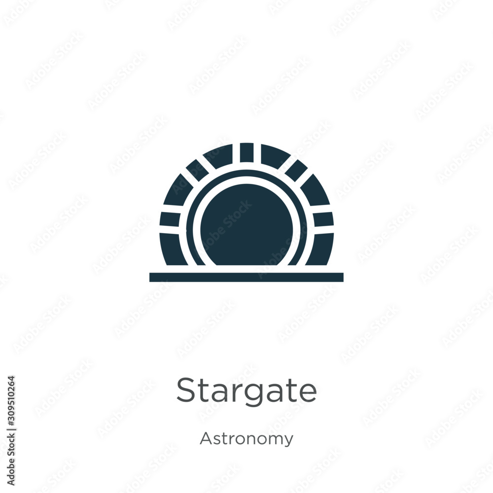 Stargate icon vector. Trendy flat stargate icon from astronomy ...