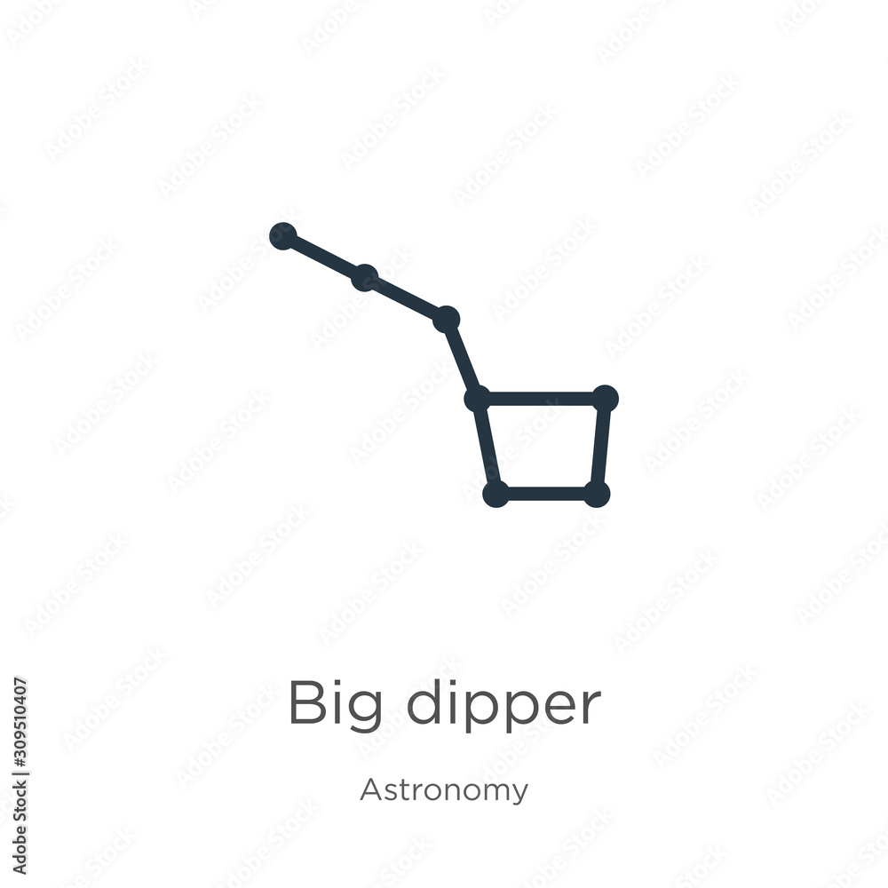 Big dipper icon vector. Trendy flat big dipper icon from astronomy ...