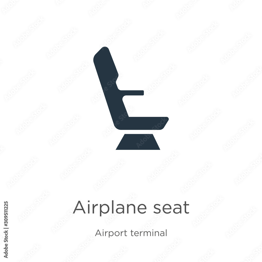Airplane seat icon vector. Trendy flat airplane seat icon from airport ...