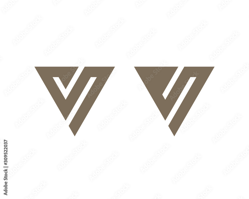 Delta icons letters V logo templates Stock Vector | Adobe Stock