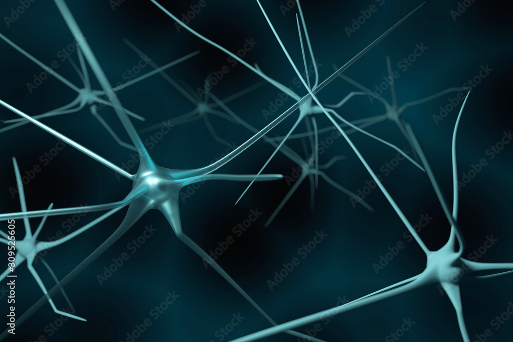 Abstract neuron cells anatomy brain Interconnected human concept. Artificial neural network ...