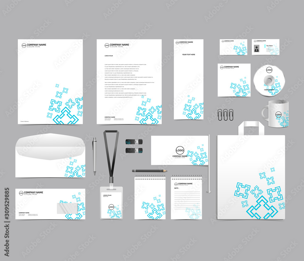 Corporate identity set branding template design kit. editable brand ...
