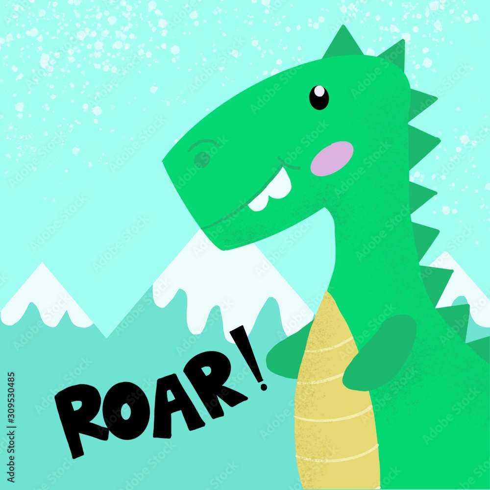 Cute Dinosaur Rawr Drawing
