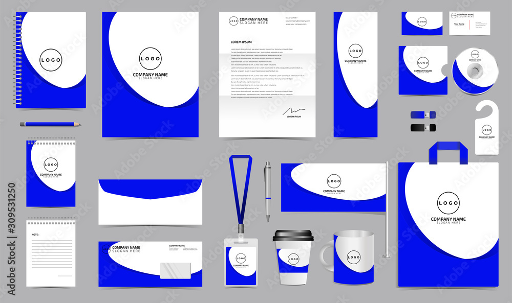 Corporate identity set branding template design kit. editable brand ...