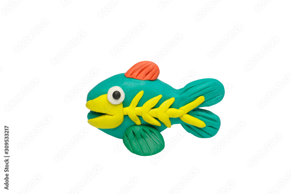 Cartoon characters, X ray Fish isolated on white background with ...