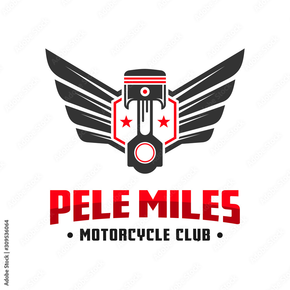 Motorcycle club community logo design Stock Vector | Adobe Stock