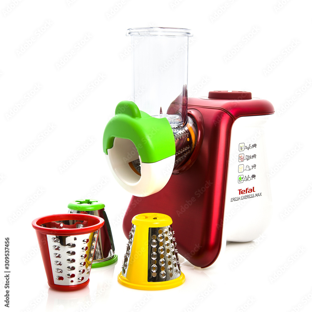 Tefal Fresh Express Max Food Processor on a White Background Stock ...