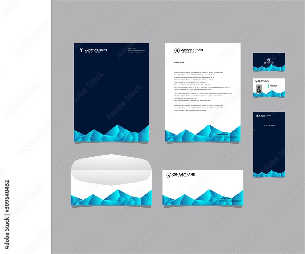Corporate identity set branding template design kit. editable brand ...