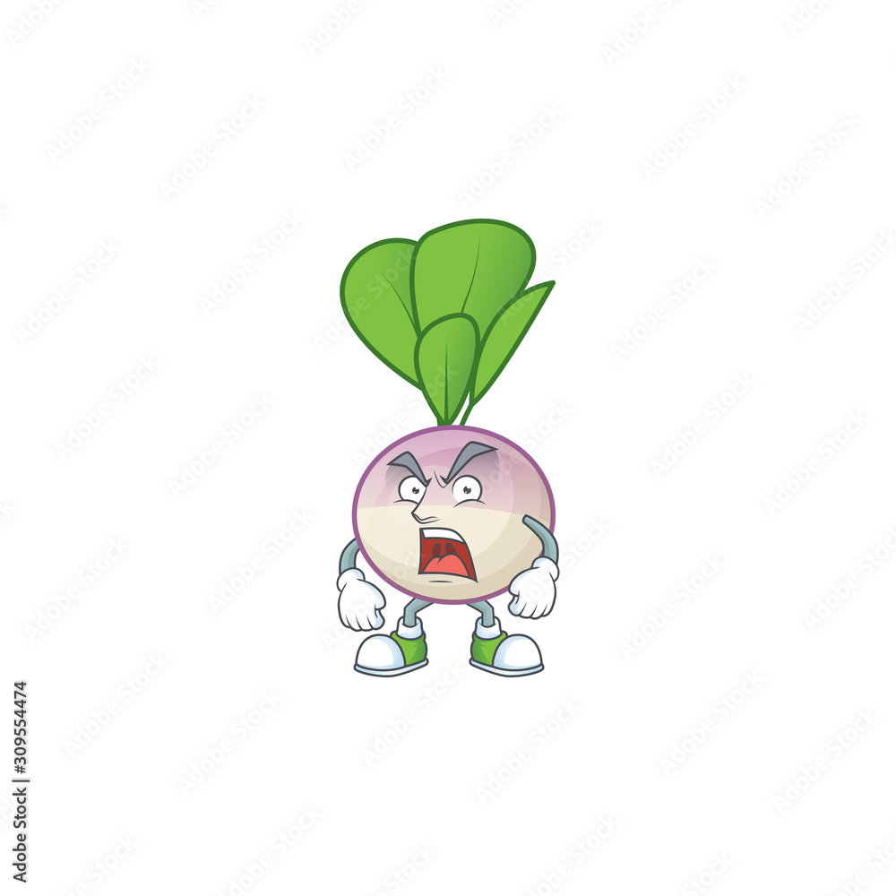 angry face of turnip cartoon character style Stock Vector | Adobe Stock
