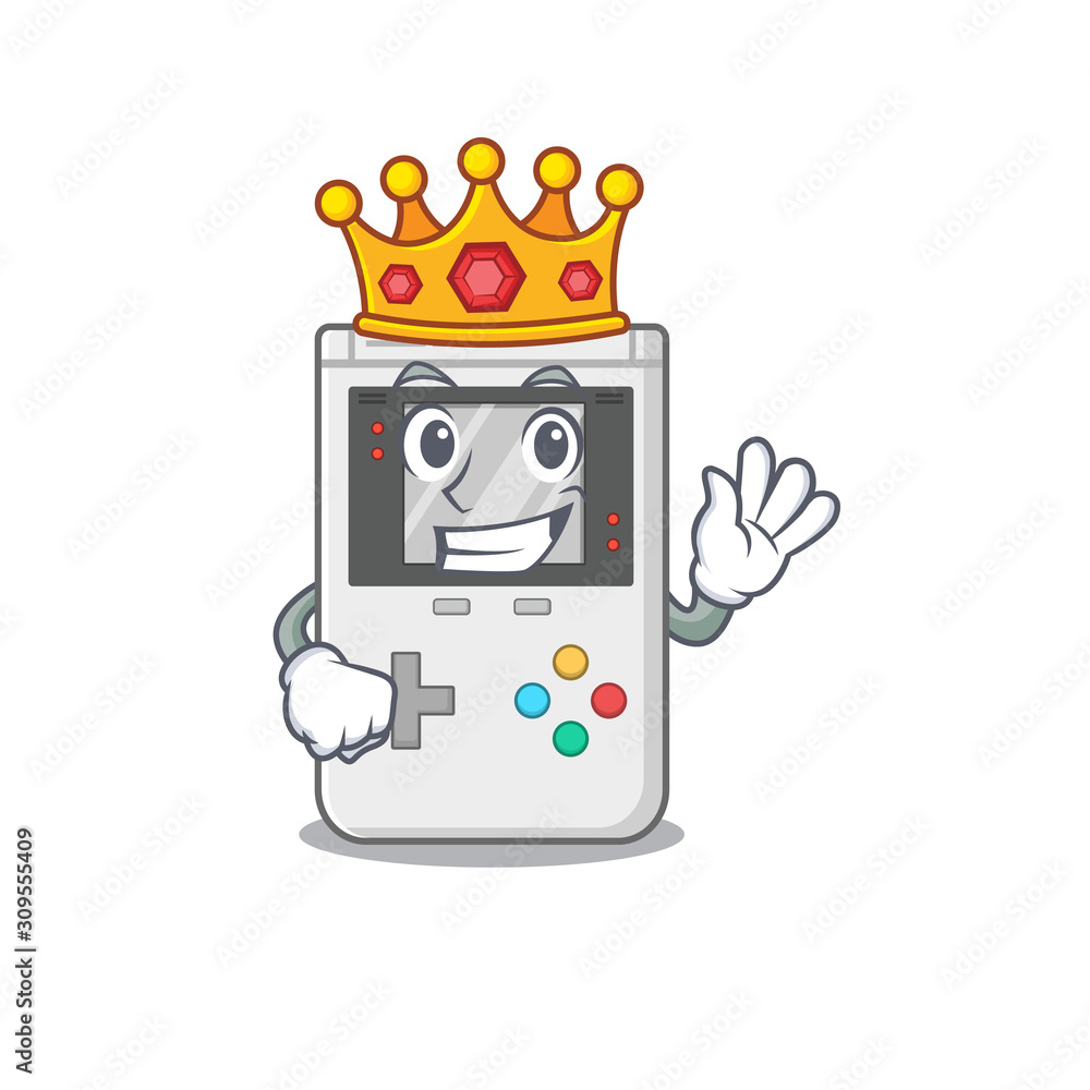 Handheld game Scroll A stylized of King on cartoon character design ...