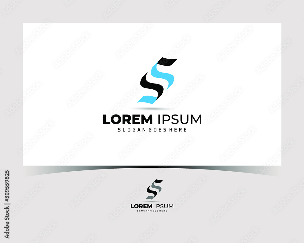 Simple Elegant Letter SS Logo Design Stock Vector | Adobe Stock