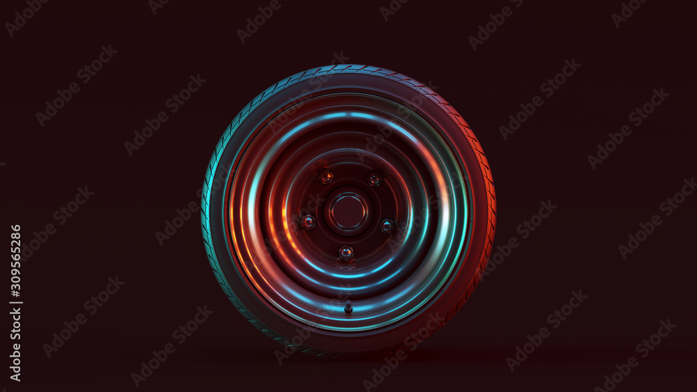 Silver Alloy Rim Wheel Retro Wheel with a Old School Closed Retro Wheel ...