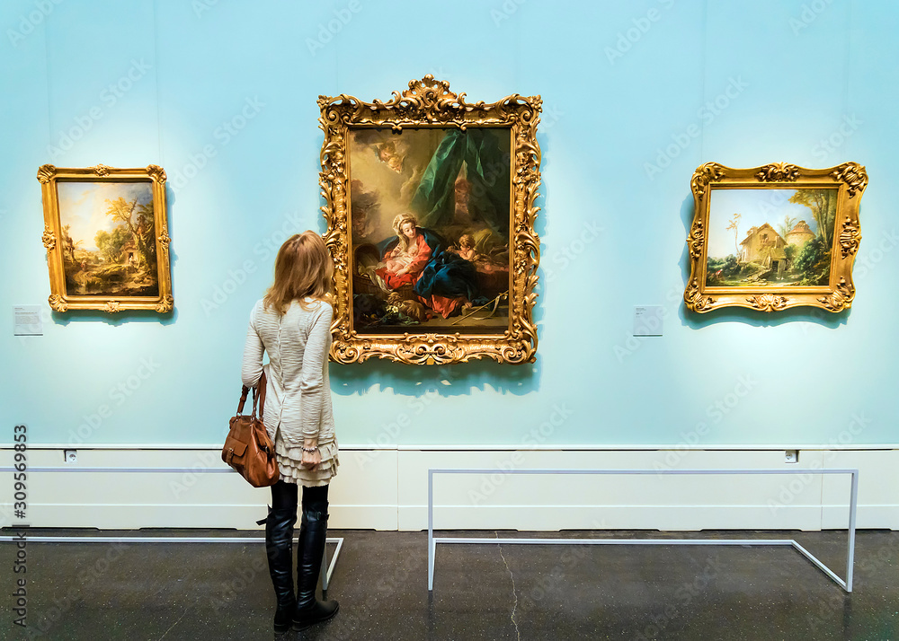 MOSCOW, RUSSIA - APRIL 6: The State Museum of Fine Arts named after AS ...