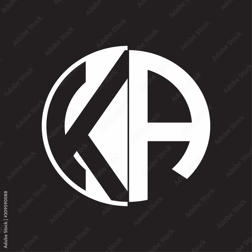 KA Logo monogram with Negative space style design tempate Stock Vector ...