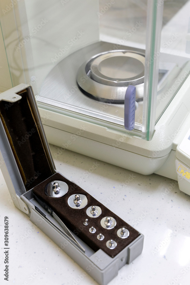 Laboratory equipment for accurate weighing of reagents for research ...