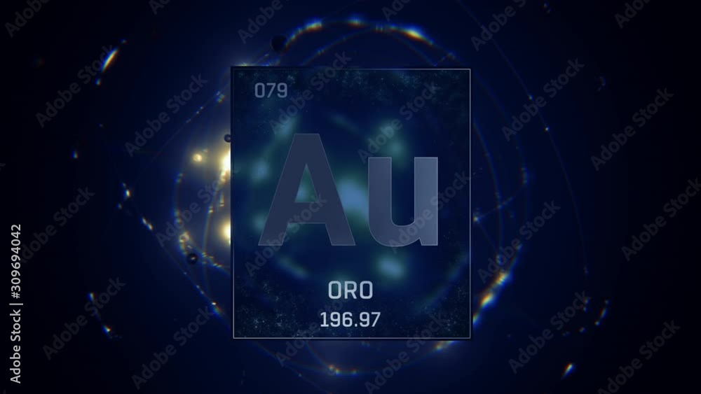 Vidéo Stock Gold as Element 79 of the Periodic Table. Seamlessly ...