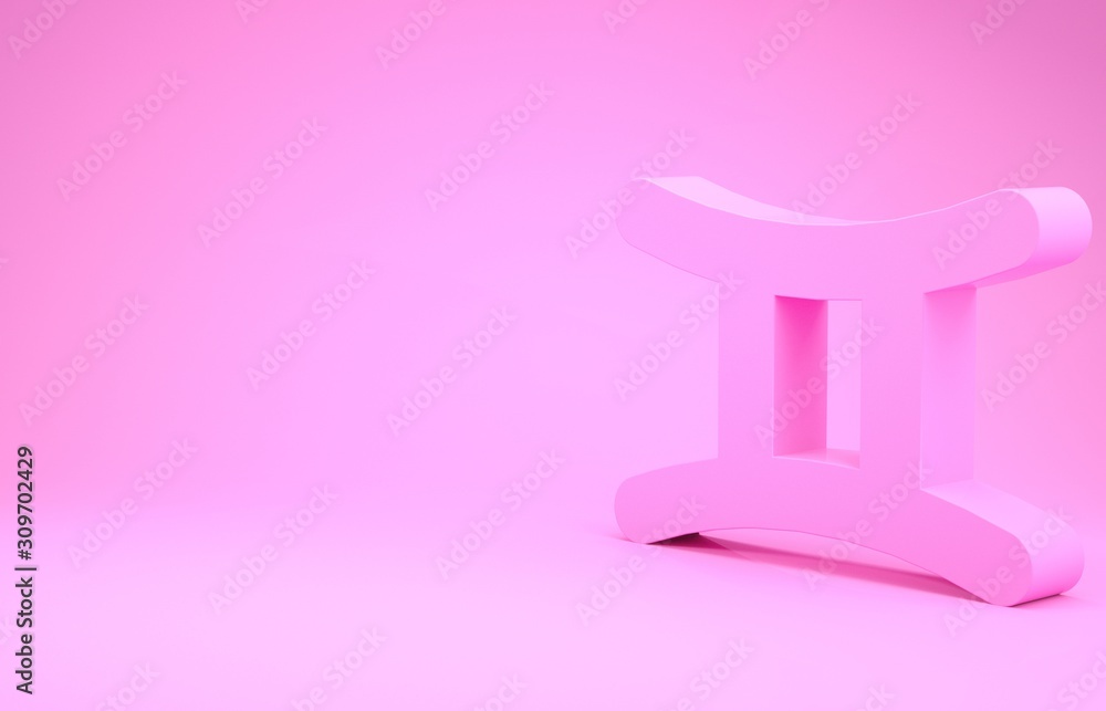 Pink Gemini Symbol