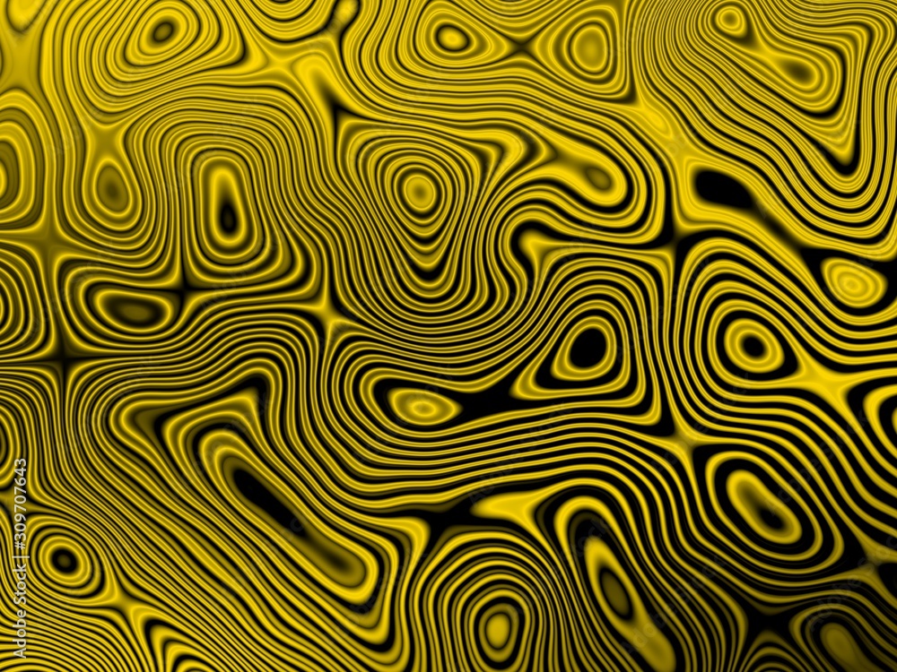 abstract gold background, yellow waves wallpaper, seamless texture ...