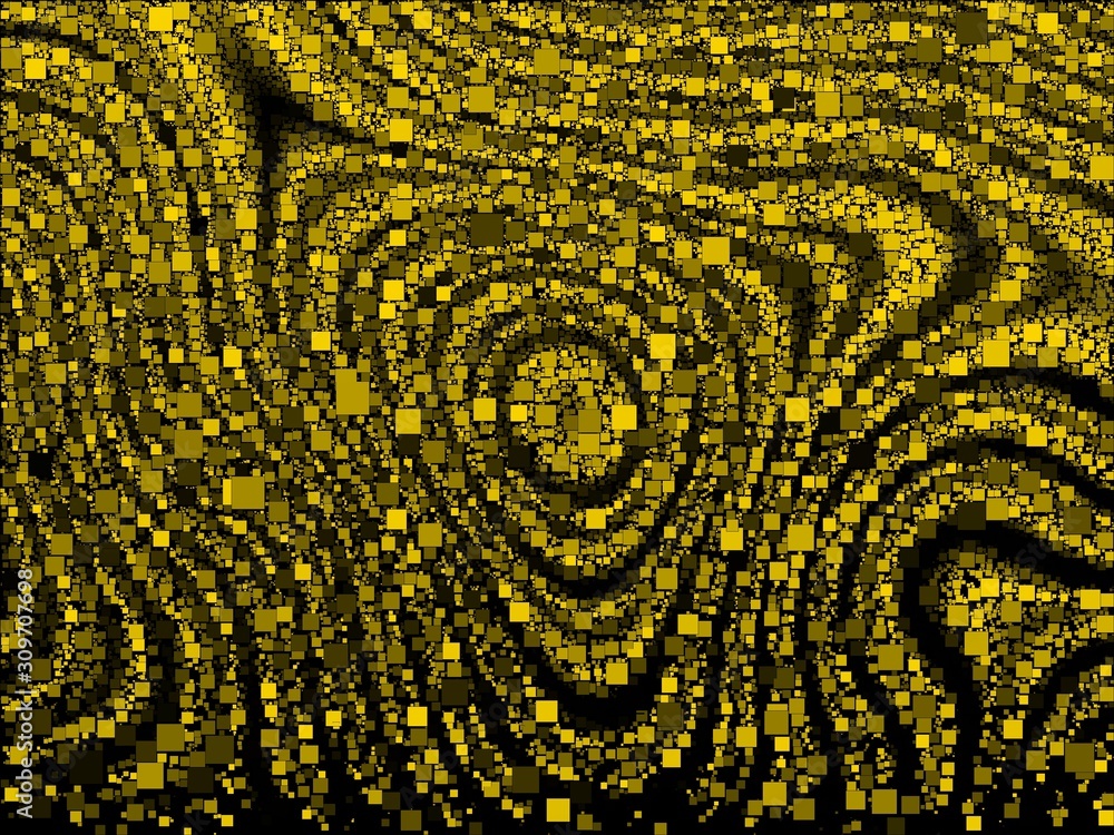 abstract gold background, yellow waves wallpaper, seamless texture ...