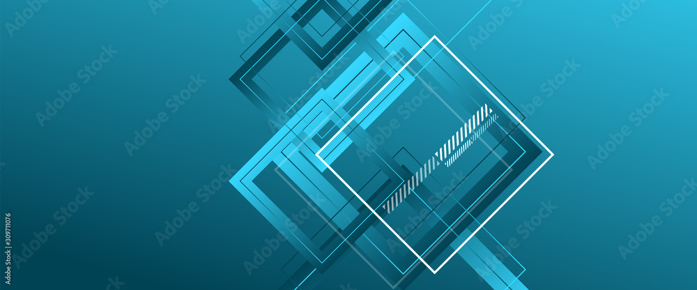 Abstract background with simple square or rectangle geometrical shapes. Geometric template with ...