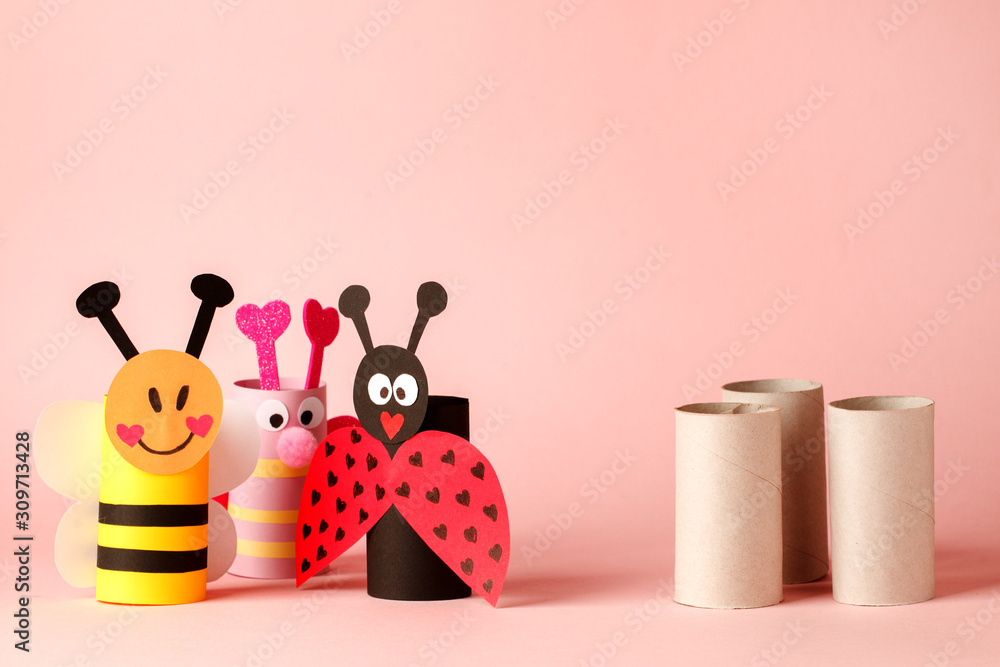 Paper toy insect for valentine romance baby shower, birthday party ...