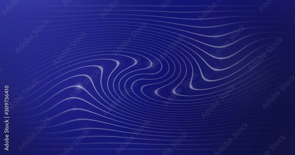 Simple, distorted and wavy horizontal lines on dark blue (Phantom Blue ...