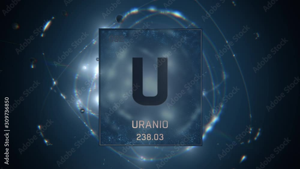 Vidéo Stock Uranium as Element 92 of the Periodic Table. Seamlessly ...