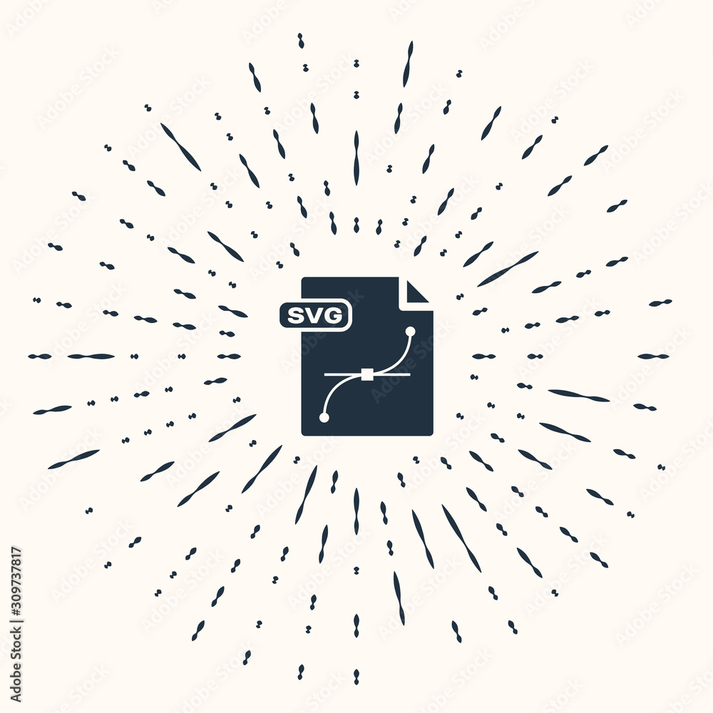 Grey SVG file document. Download svg button icon isolated on beige ...