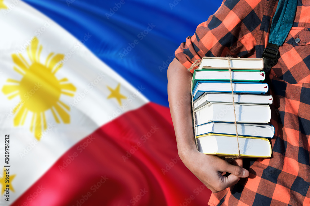 Philippines national education concept. Close up of teenage student ...