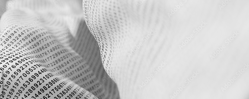 Infinite random numbers 3d rendering, original background, technology ...