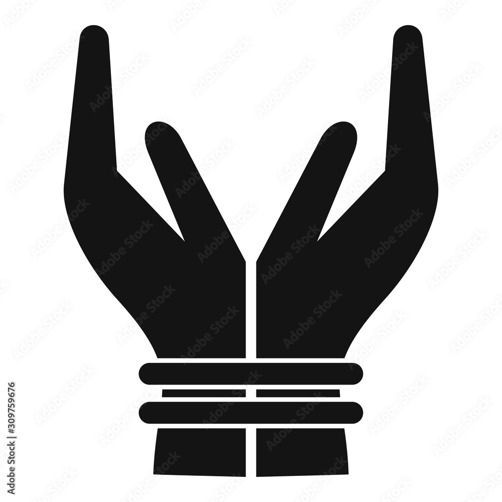 Hands tied icon. Simple illustration of hands tied vector icon for web ...