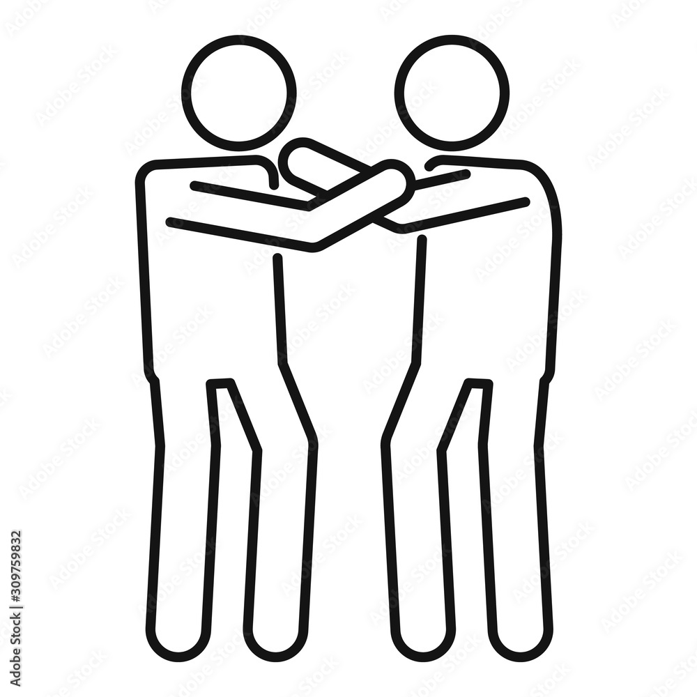 People violence icon. Outline people violence vector icon for web ...