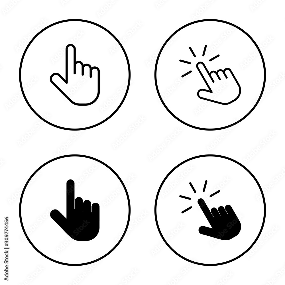 Hand Pointer Icon Vector
