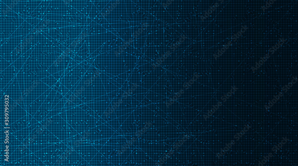 Modern Circuit Microchip Technology with Digital Line on Future ...