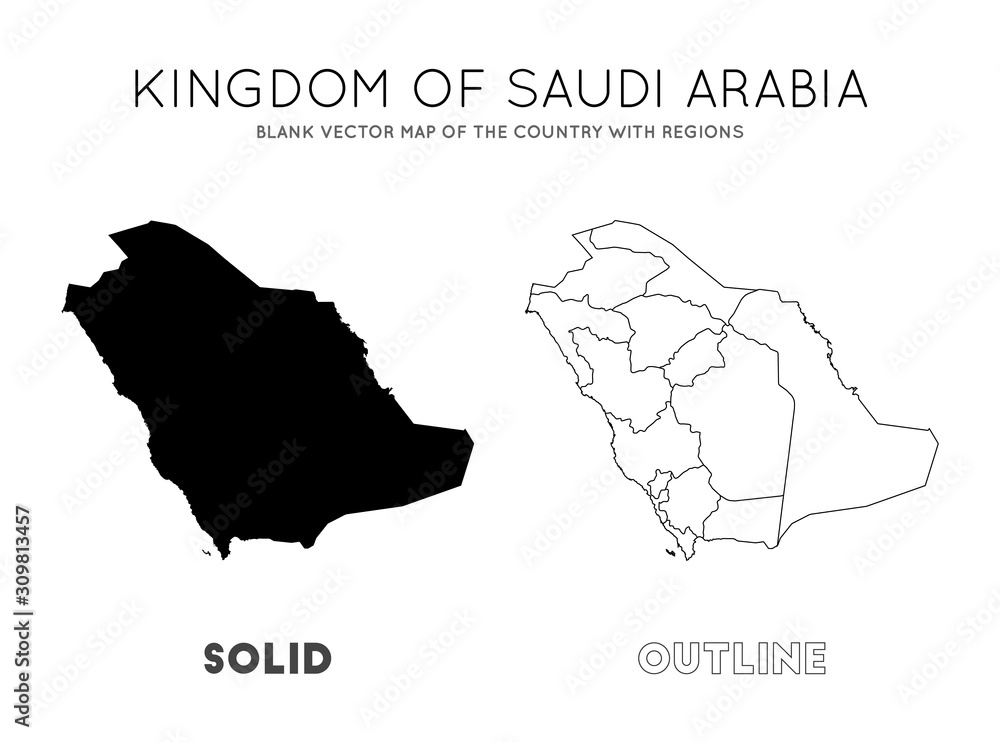 Blank Arabia Map