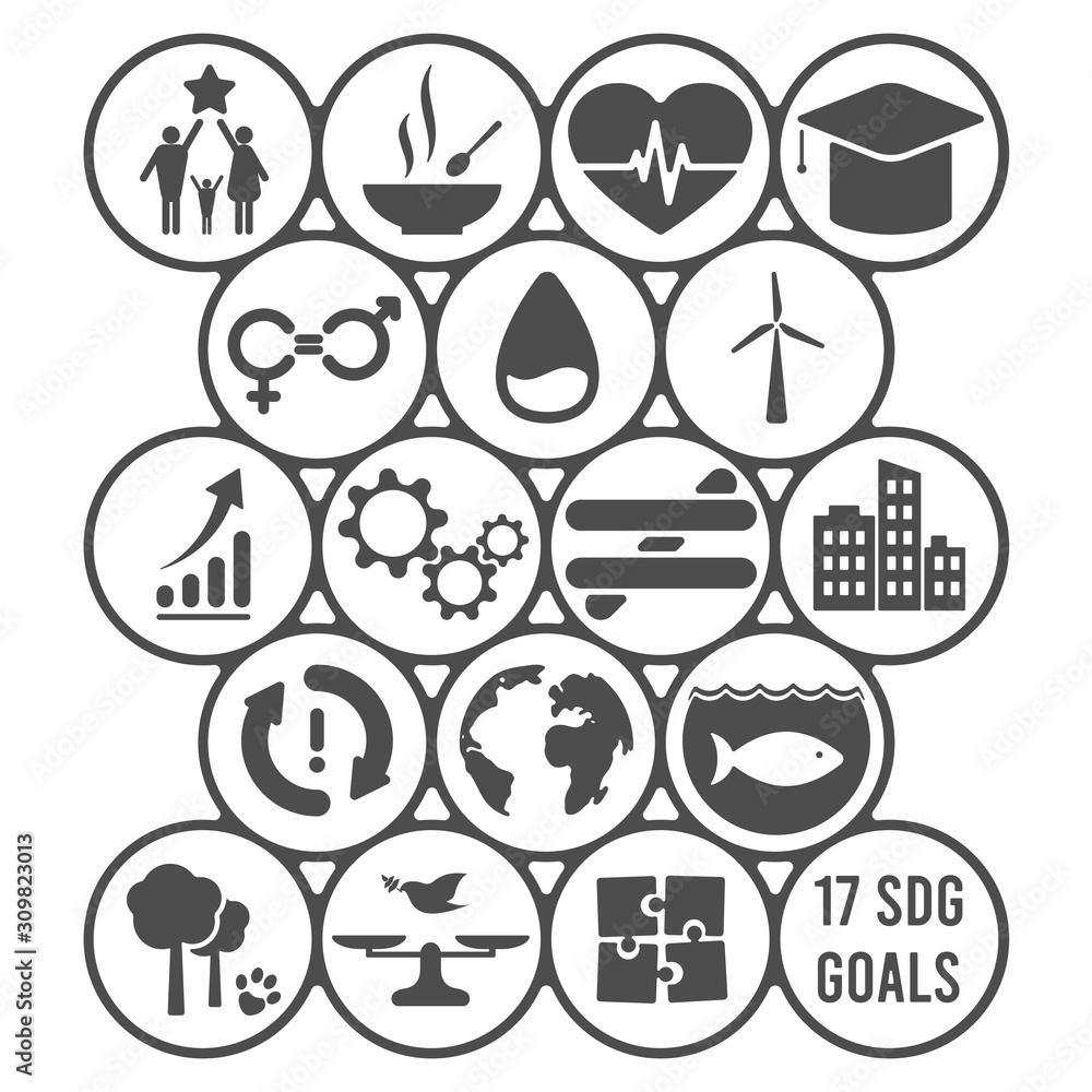 17 World Sustainable Development Goals. Global World Issues Conceptual ...