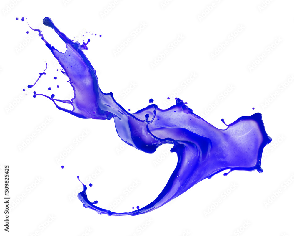 blue paint splash isolated on a white background Stock Photo | Adobe Stock