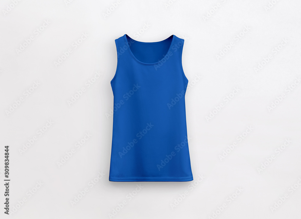 Fitness tank top royal blue Stock Photo | Adobe Stock