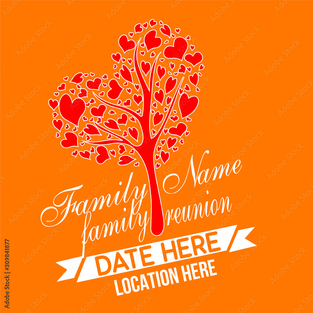 Family Reunion tree design - VECTOR Stock Vector | Adobe Stock