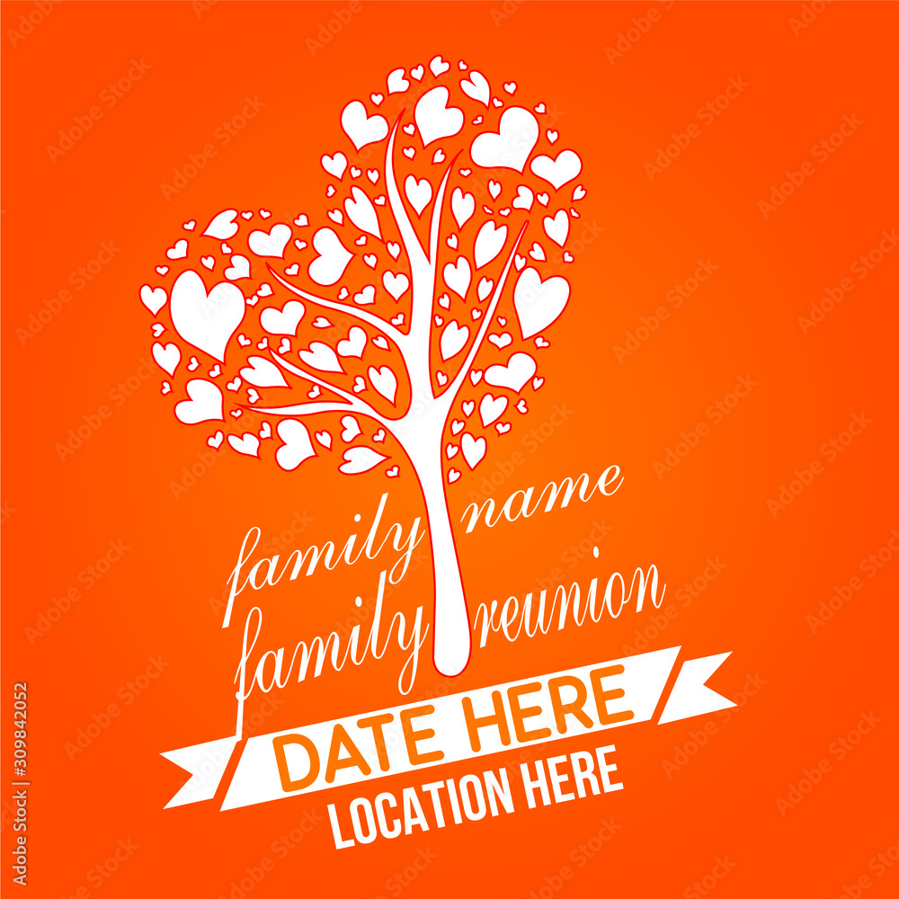 Family Reunion Tree illustration - VECTOR Stock Vector | Adobe Stock