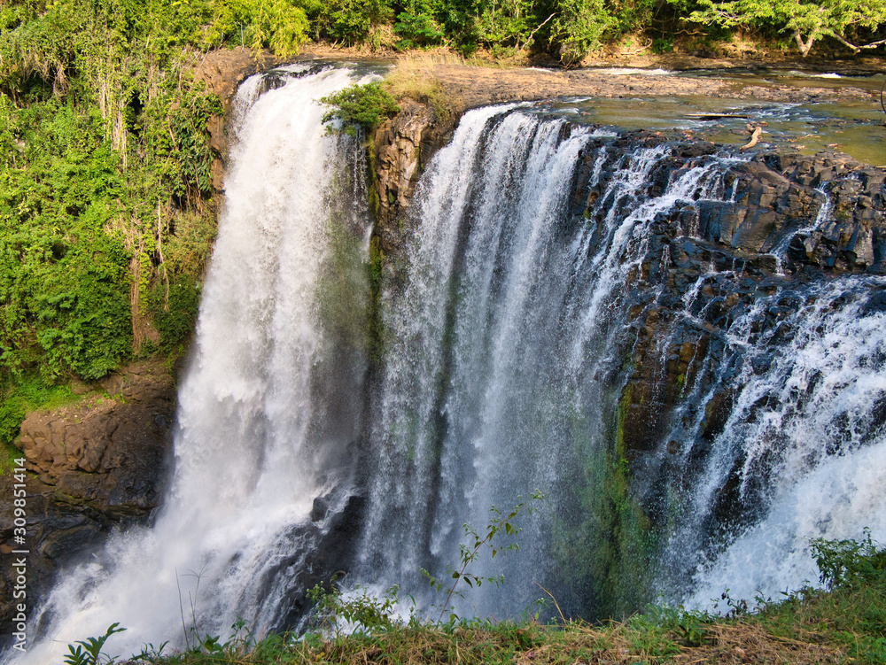 Stage 2 of the waterfalls at the Bousra Eco Park in Mondulkiri Province ...