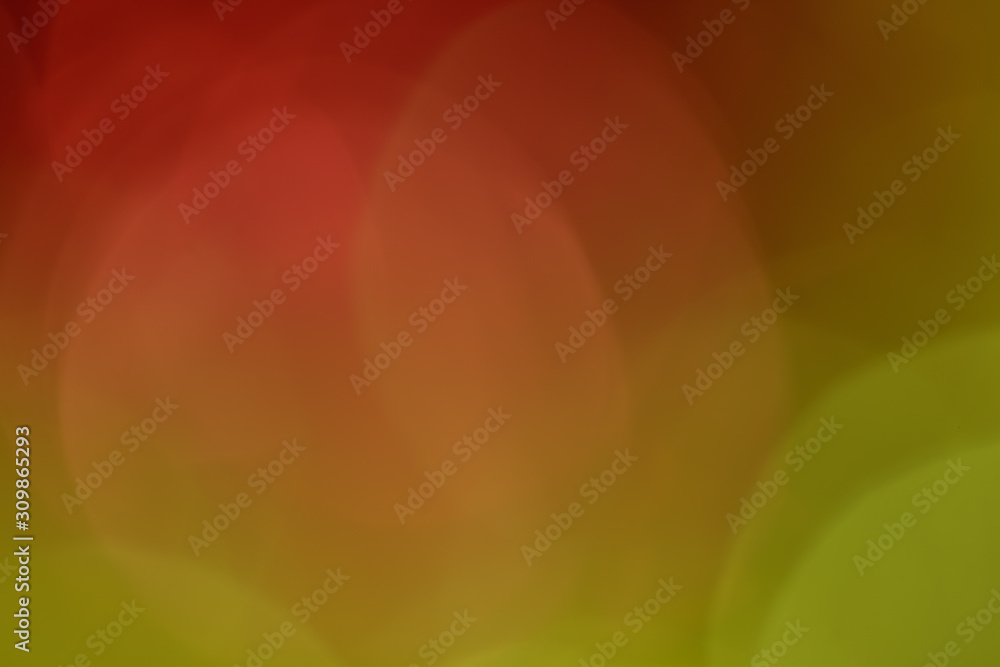 Colourful yellow and red Bokeh, lens flare, light leas for film effect ...