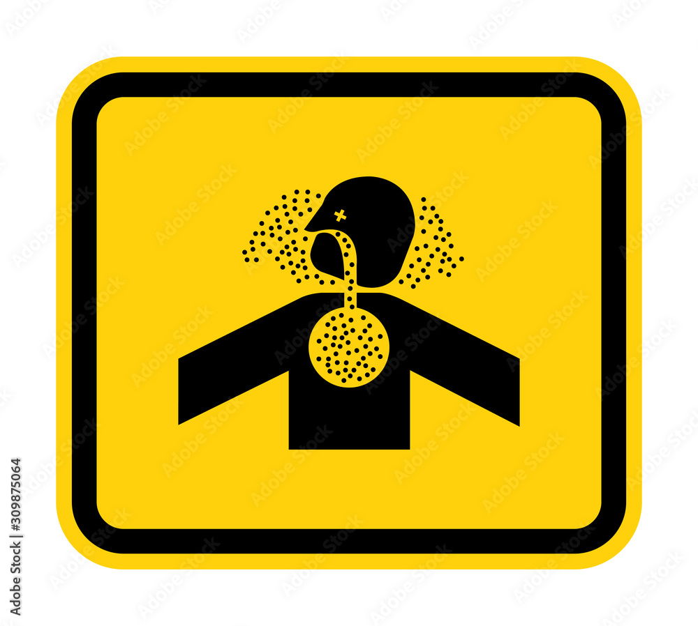 Toxic Gases Asphyxiation Symbol Sign Isolate on White Background,Vector ...