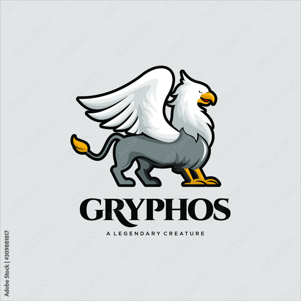 griffin logo modern colorful vector illustration. animal template ...
