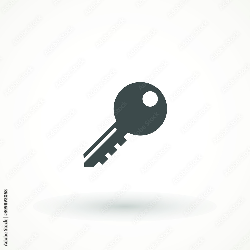 Keys icons , isolated. Closing and opening door. Sign and symbol ...