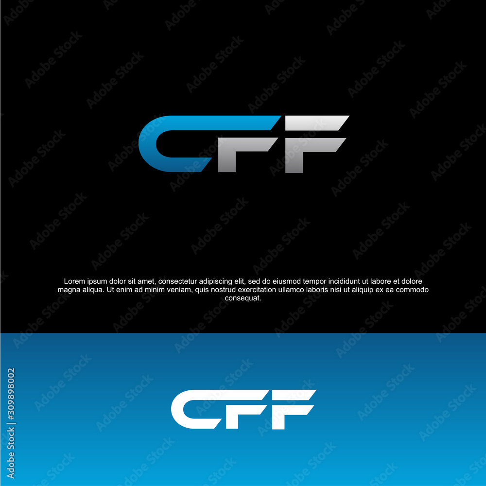 CFF initials for fitness companies, initial logos for the gym and cross ...