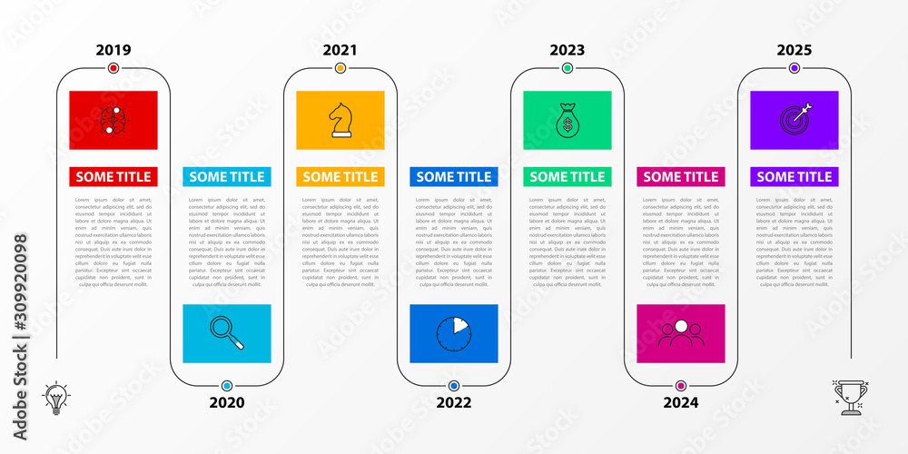 Infographic design template. Timeline concept with 7 steps Stock Vector ...