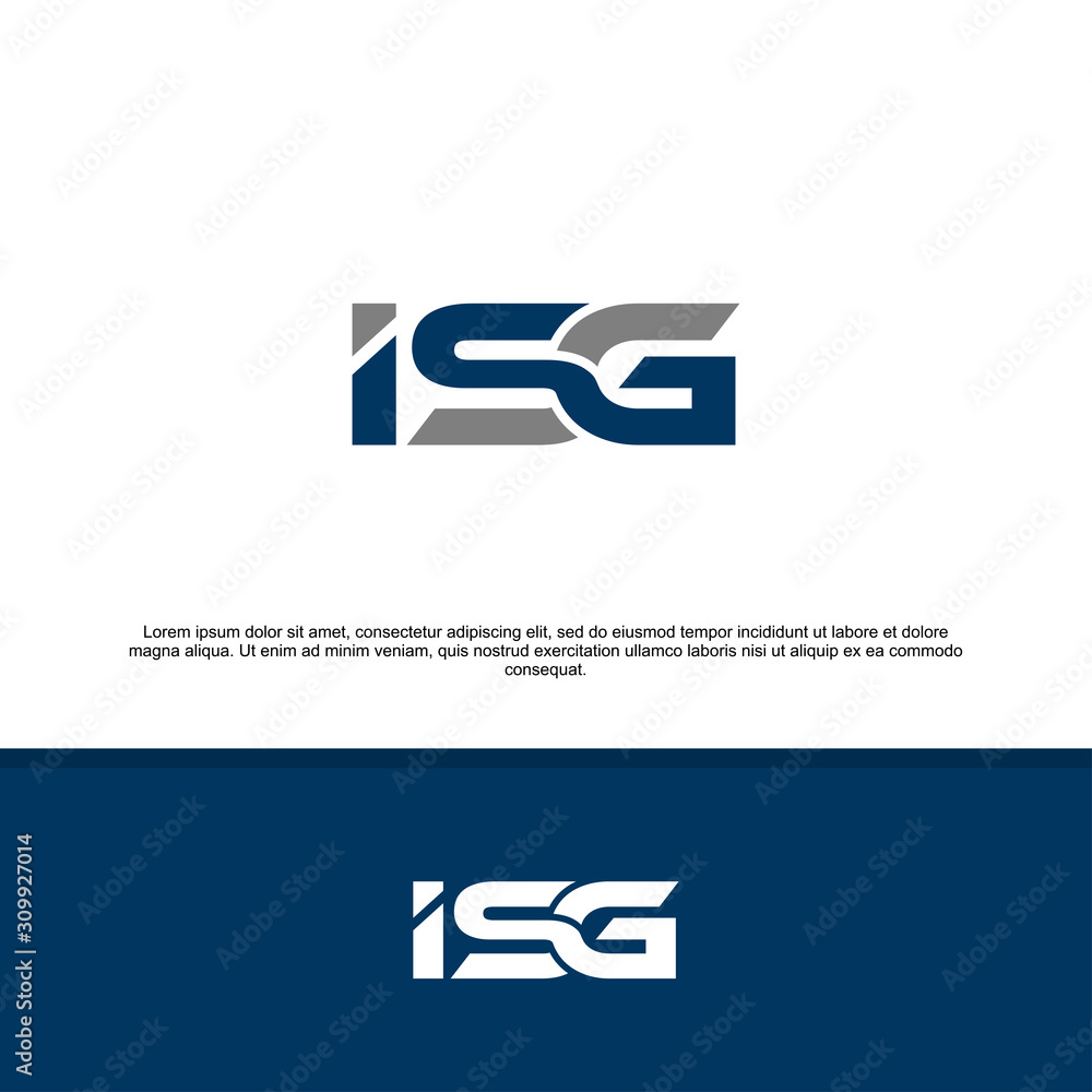 ISG initials for service companies, service group logos, combined ...