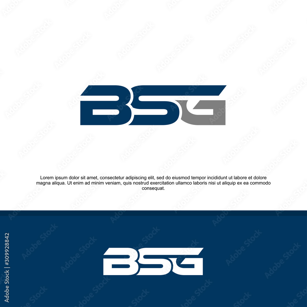 BSG initials for service companies, service group logos, combined ...