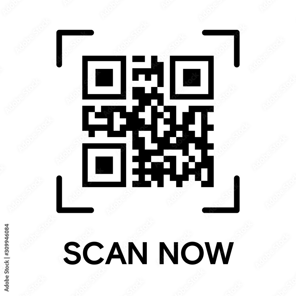 QR code icon. Product link vector illustration. Device scan app for ...